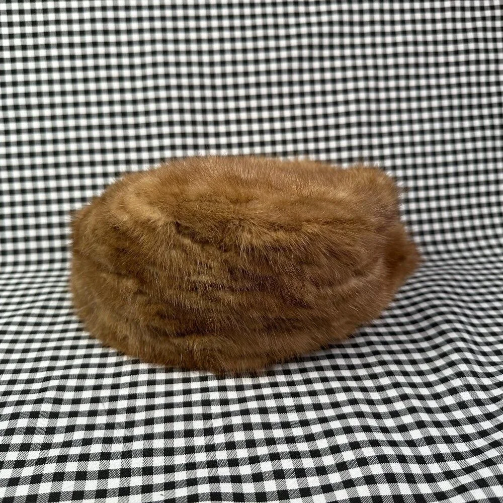 American Vintage | Accessories | Vintage Genuine Fur Pillbox Hat Warm ...